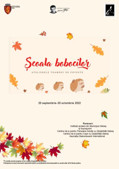 ȘCOALA BOBOCILOR. Atelierele toamnei de poveste la Sebeș - www.albastiri.ro
